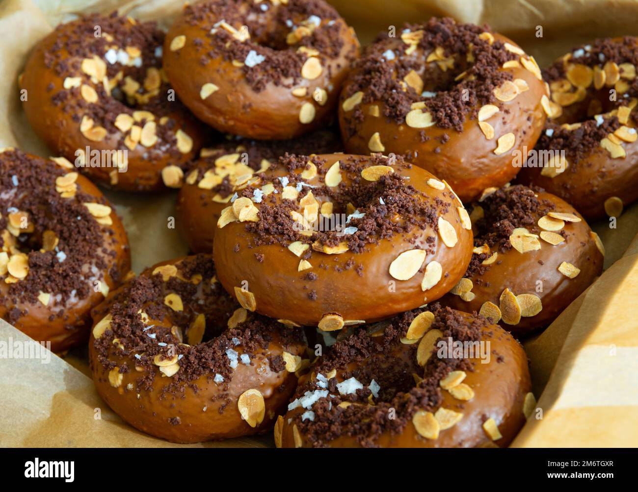 Box sweet delicious variety donuts hi-res stock photography and images ...
