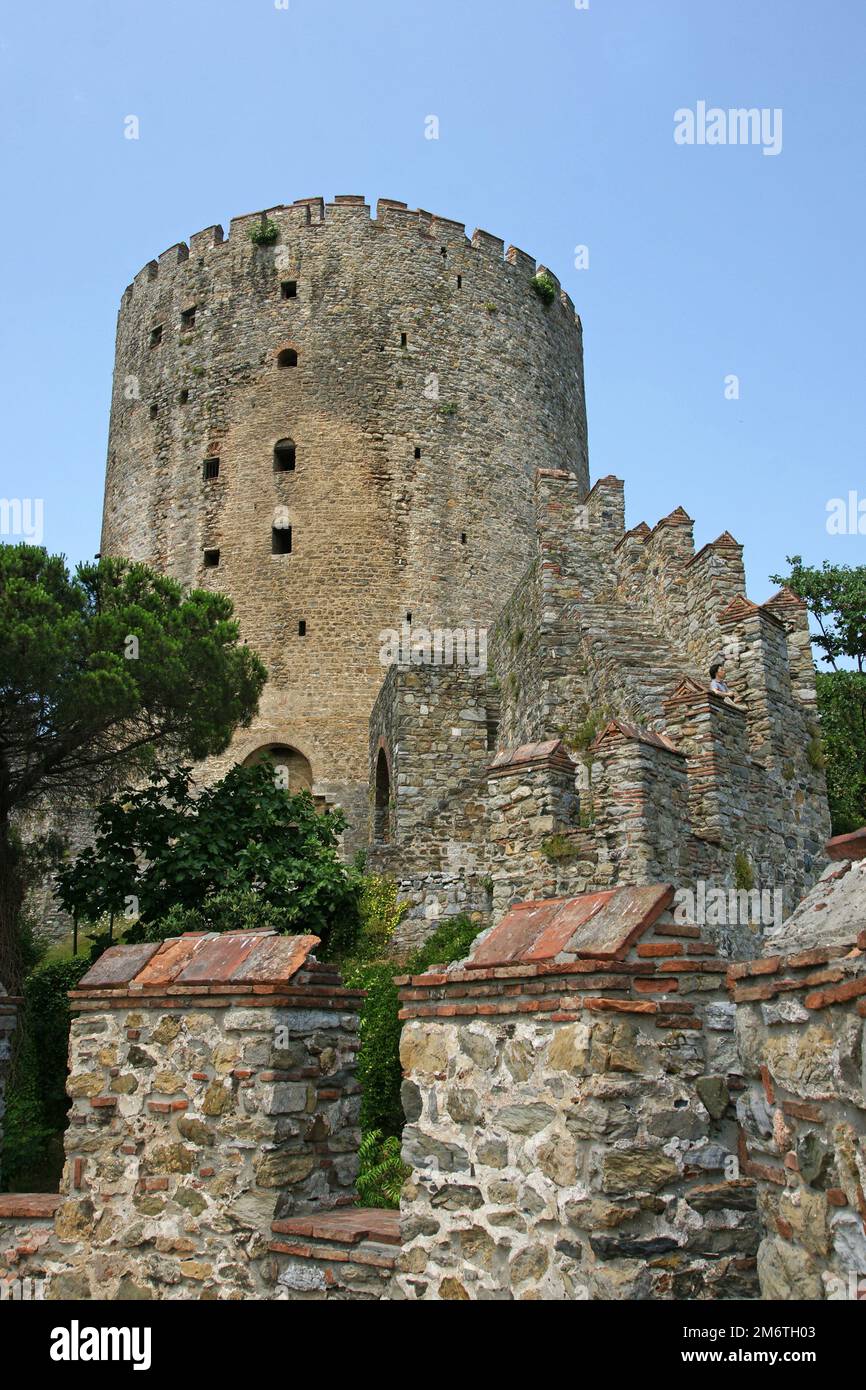 Rumeli Hisarı Castle, located in Istanbul, Turkey, was built by Fatih ...