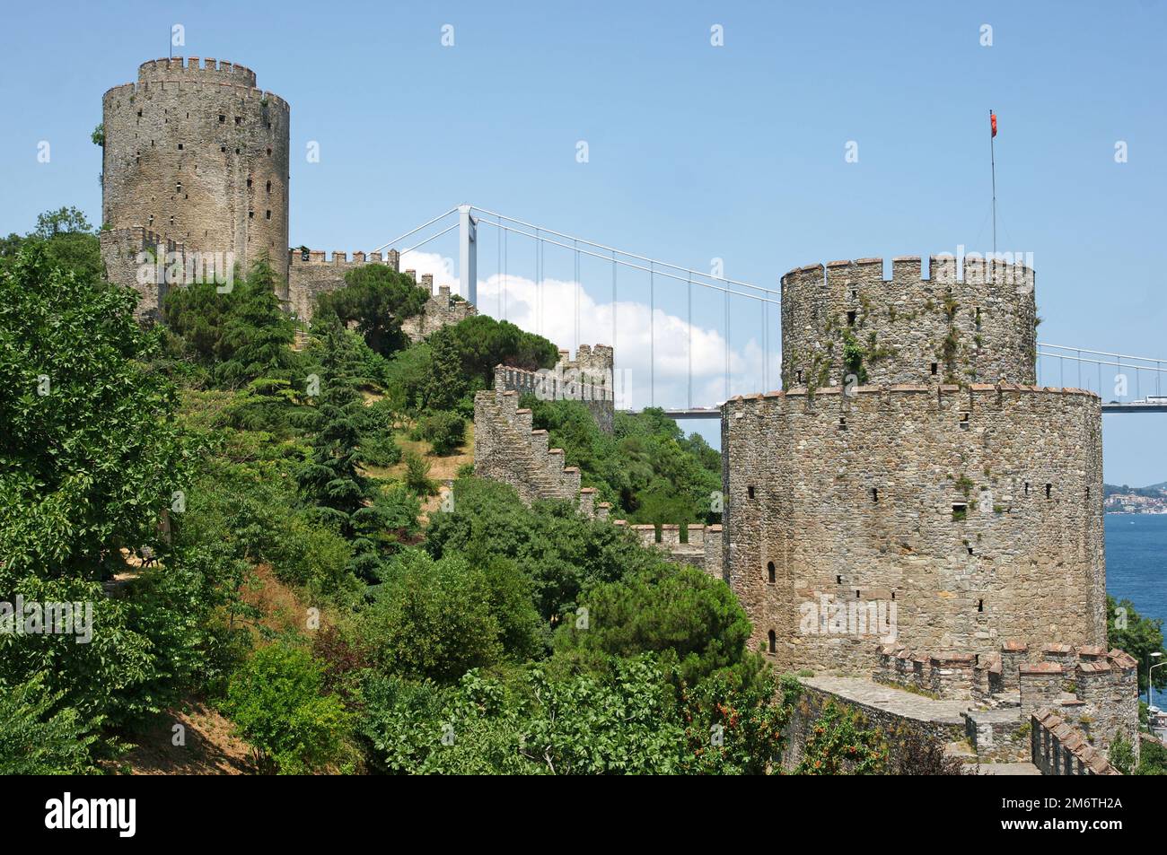 Rumeli Hisarı Castle, located in Istanbul, Turkey, was built by Fatih ...