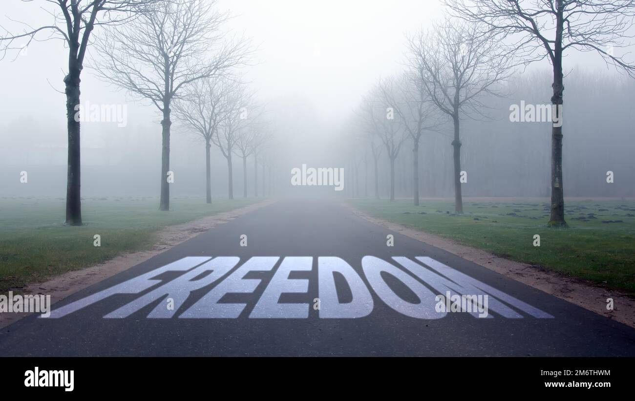 Street Sign to Freedom Stock Photo - Alamy