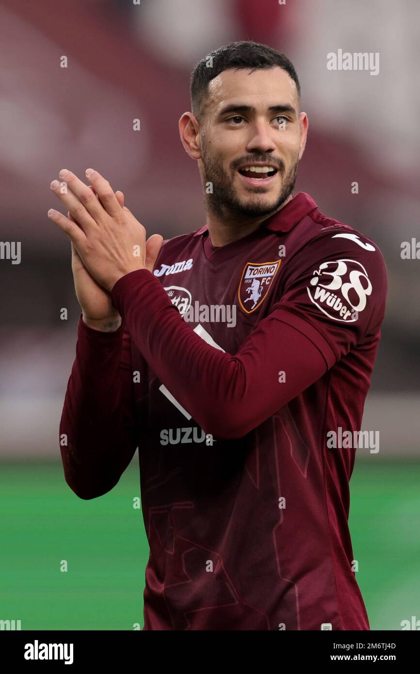Turin, Italy, 4th January 2023. Antonio Sanabria of Torino FC applauds ...