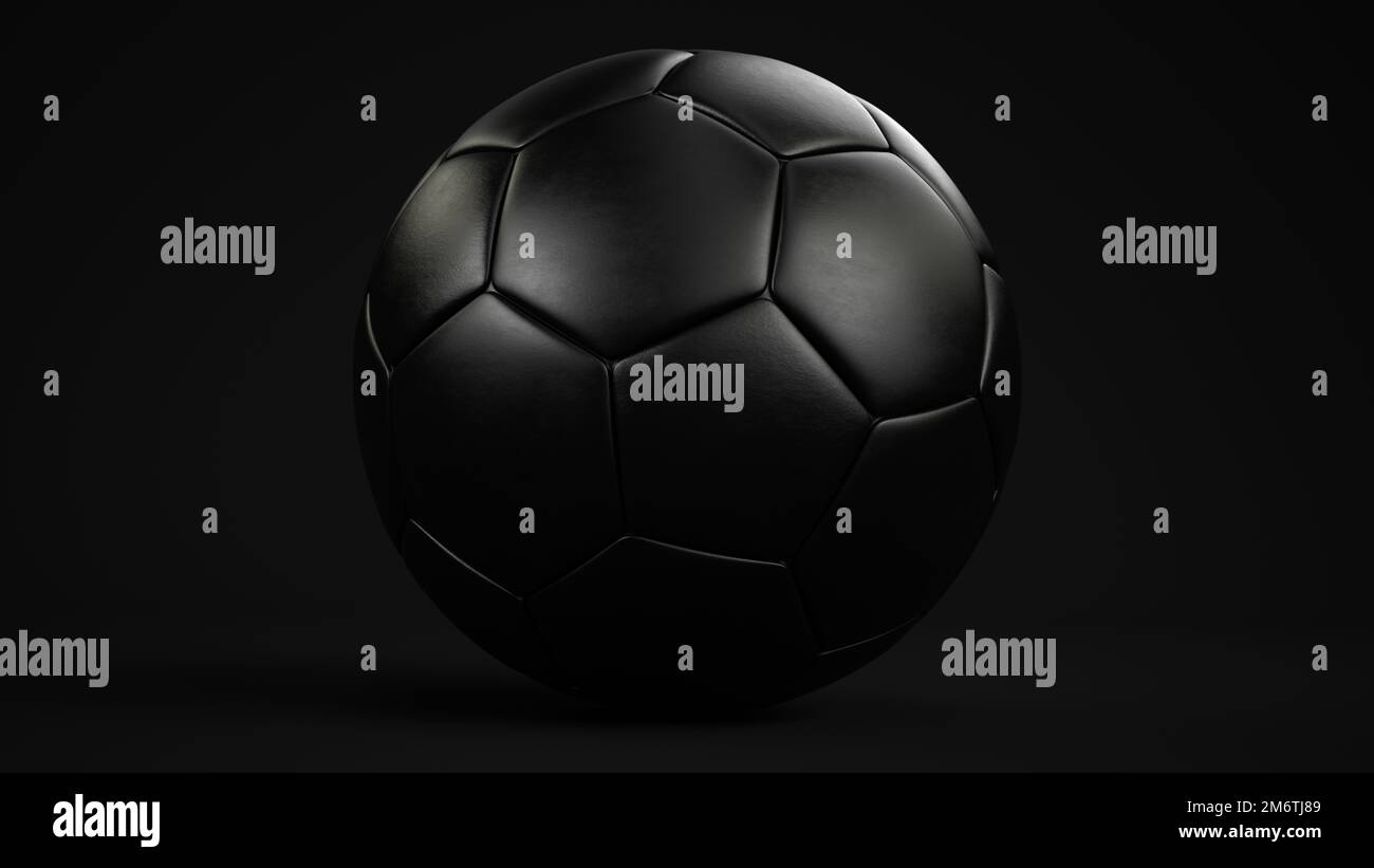 Black Football Black Background Stock Photo - Alamy