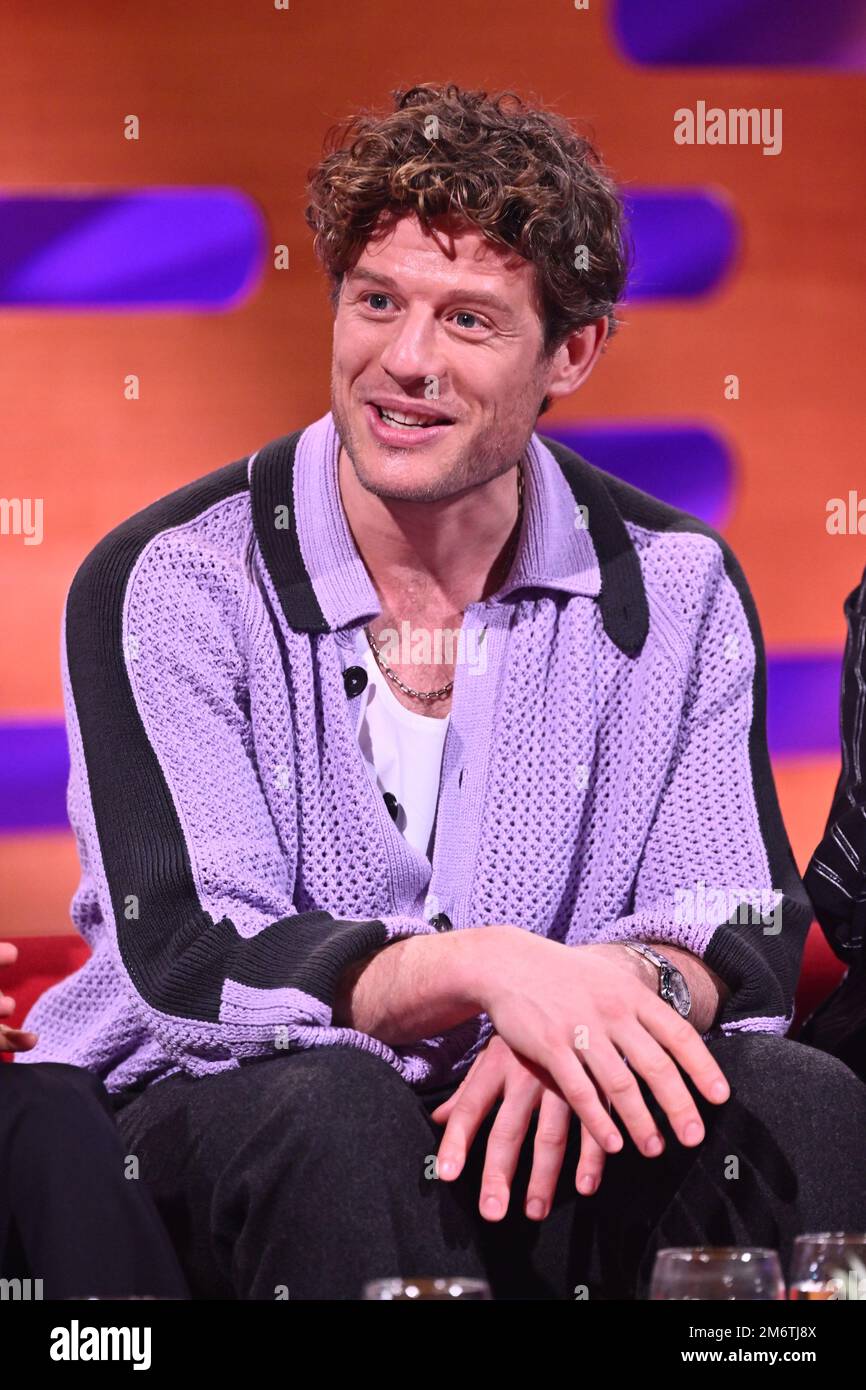 EDITORIAL USE ONLY James Norton during filming for the Graham Norton ...