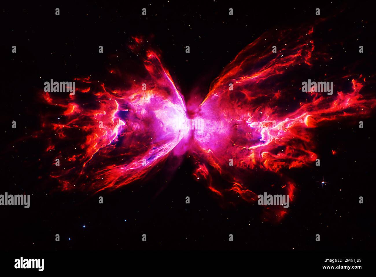 Red galaxy in deep space. Elements of this image were furnished by NASA ...