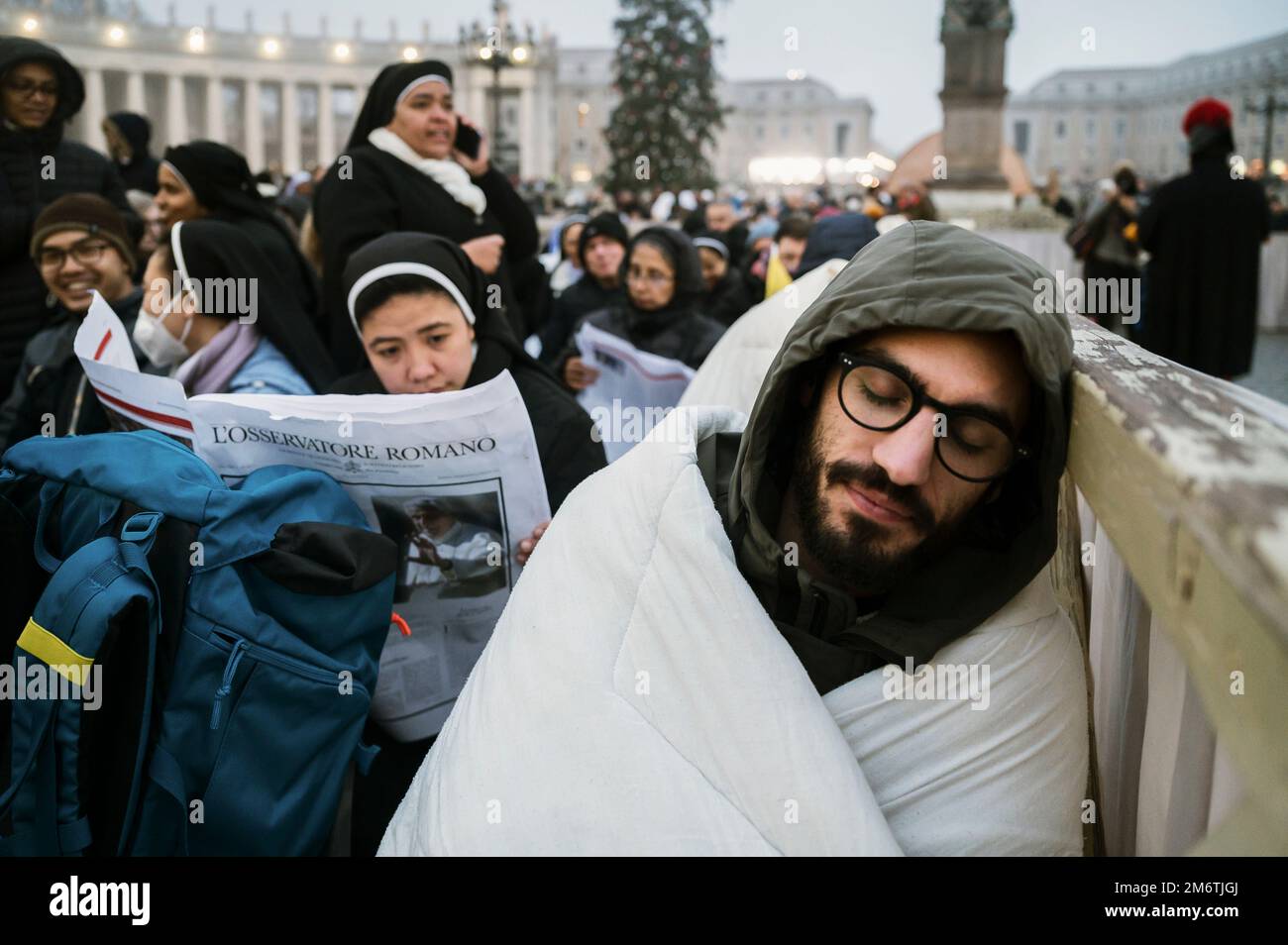 Rome, Catanzaro, Italy. 5th Jan, 2023. A boy seen waiting for the ...