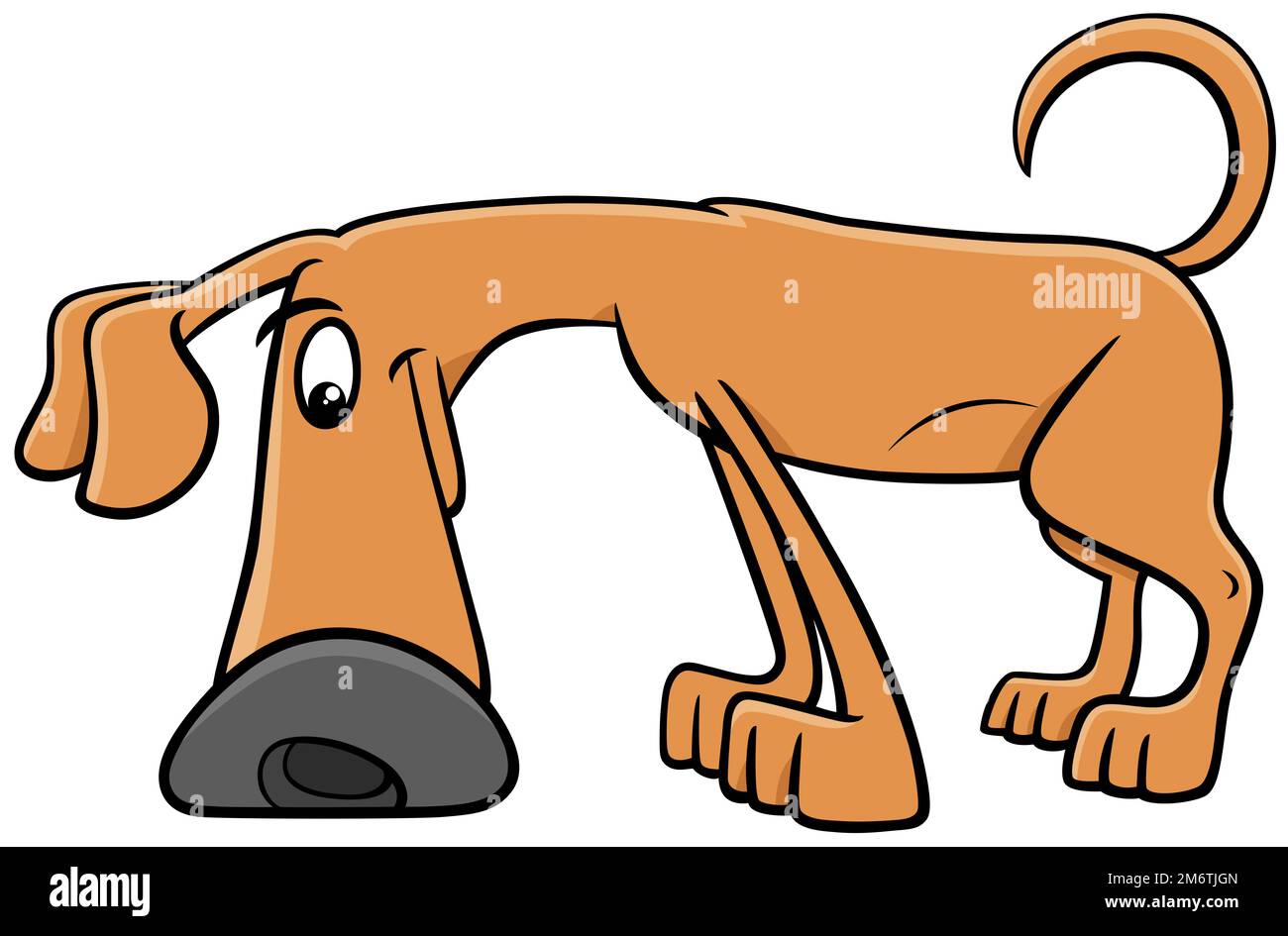 Cartoon sniffing dog comic animal character Stock Photo - Alamy Cartoon sniffing dog comic animal character Stock Photo - Alamy