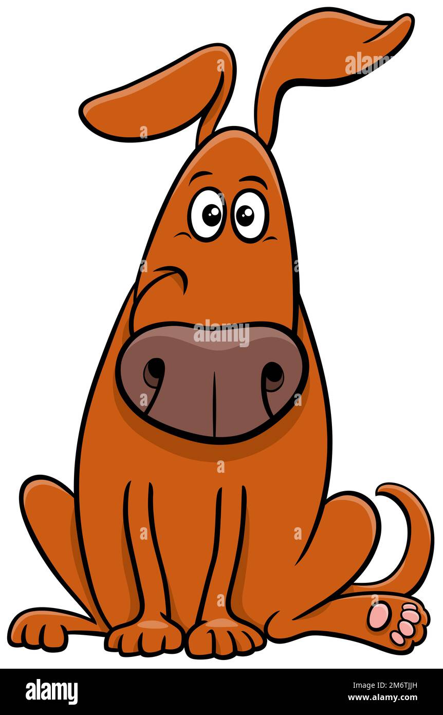 Cartoon funny dog comic animal character Stock Photo - Alamy