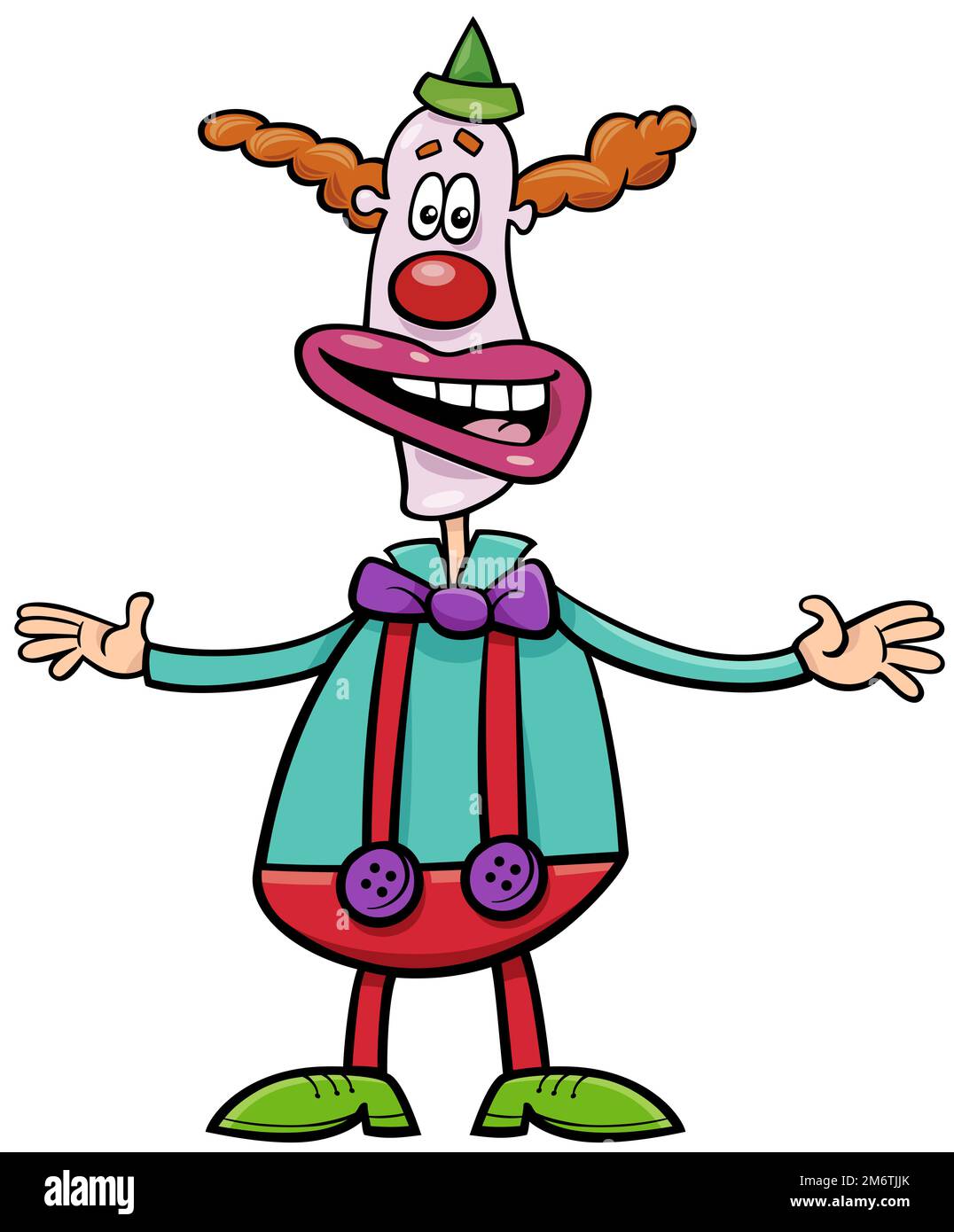 Cartoon clown circus performer comic character Stock Photo - Alamy
