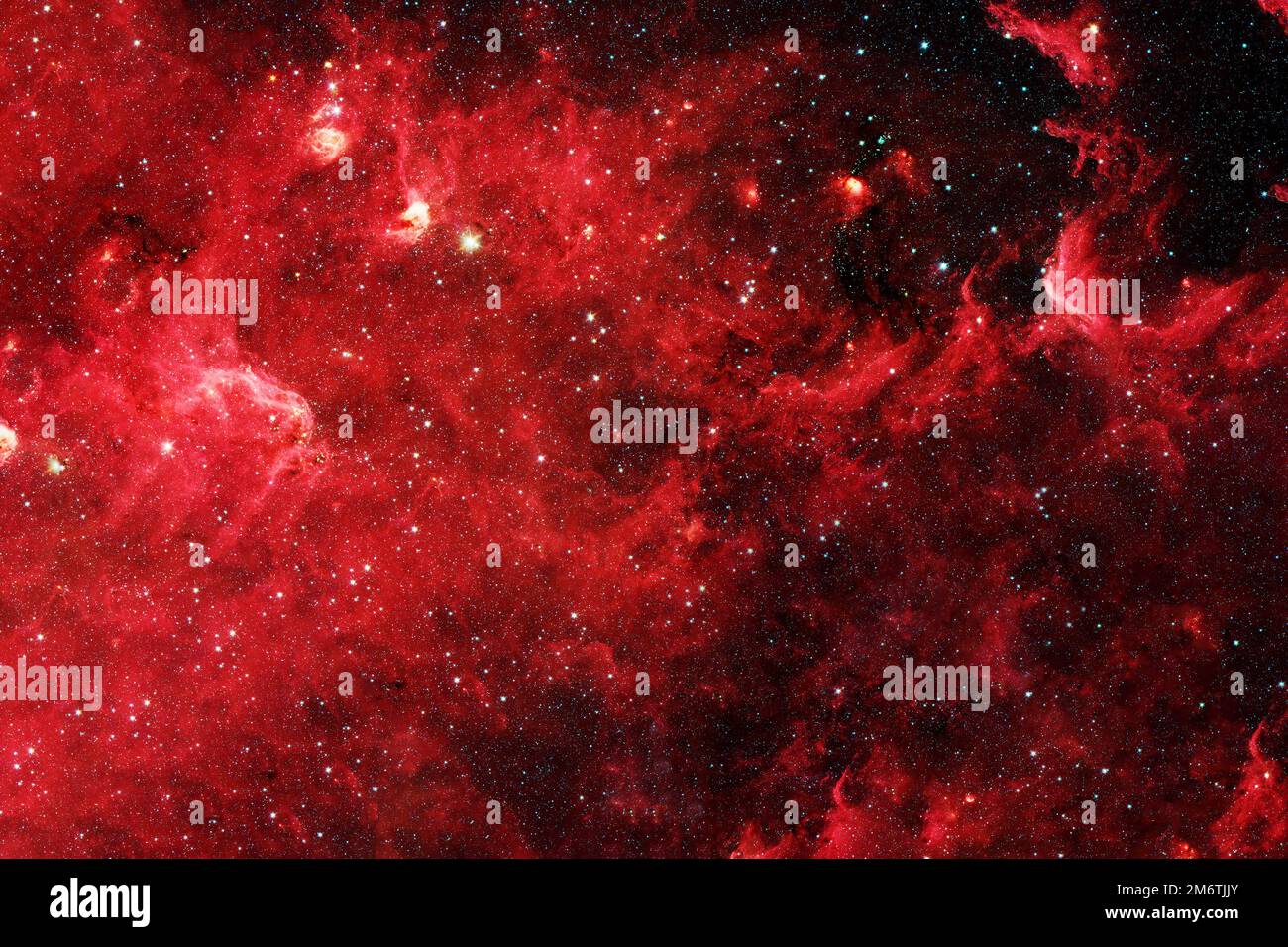 Red galaxy in deep space. Elements of this image were furnished by NASA ...