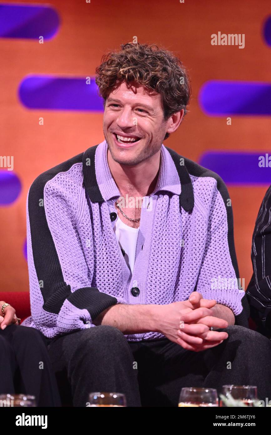 EDITORIAL USE ONLY James Norton during filming for the Graham Norton ...