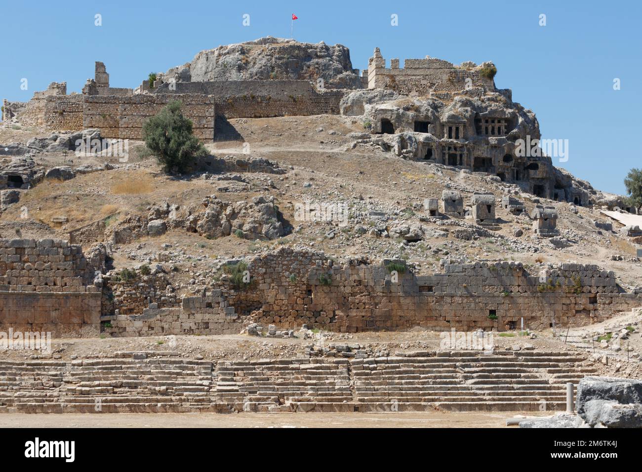Tlos ruins and tombs, an ancient Lycian city, Seydikemer, Mugla, Turkey ...