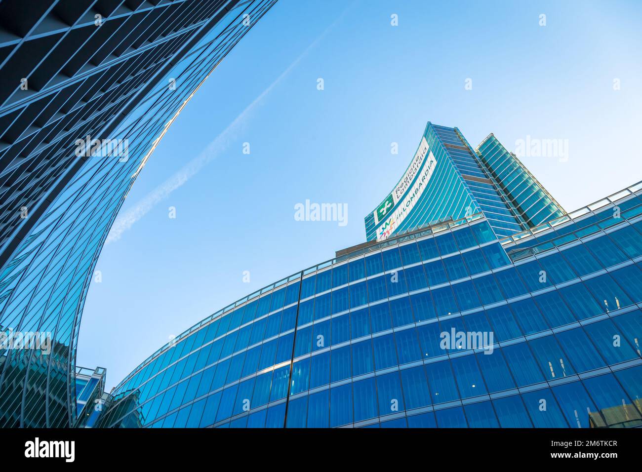 Lombardia (Lombardy) Region famous skyscraper in Milan, Italy Stock ...