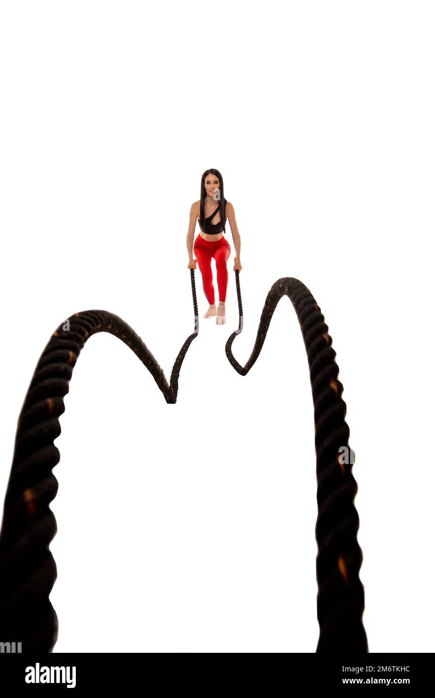 White background with rope hi-res stock photography and images - Alamy