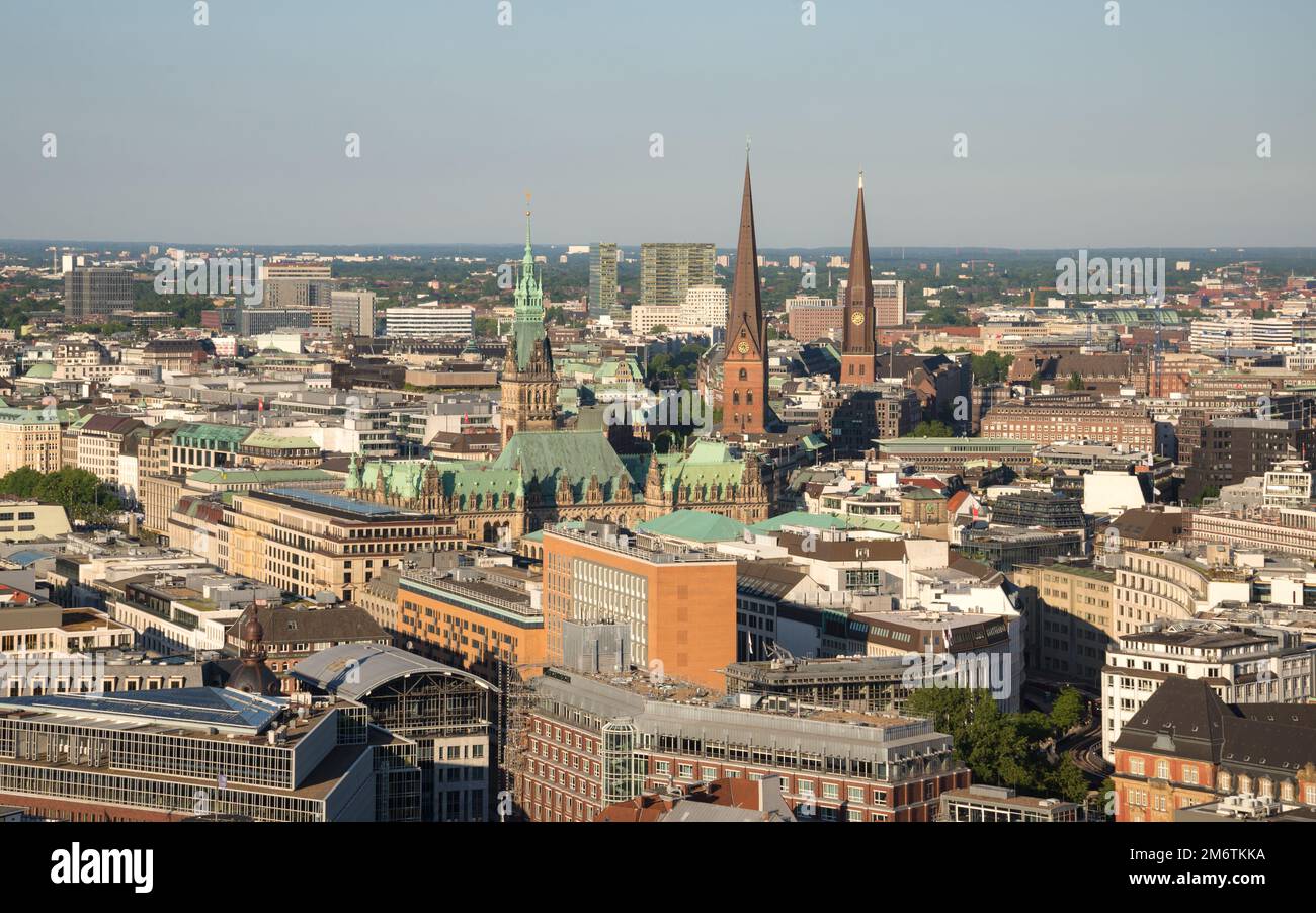 Aerial view of Hamburg Stock Photo - Alamy