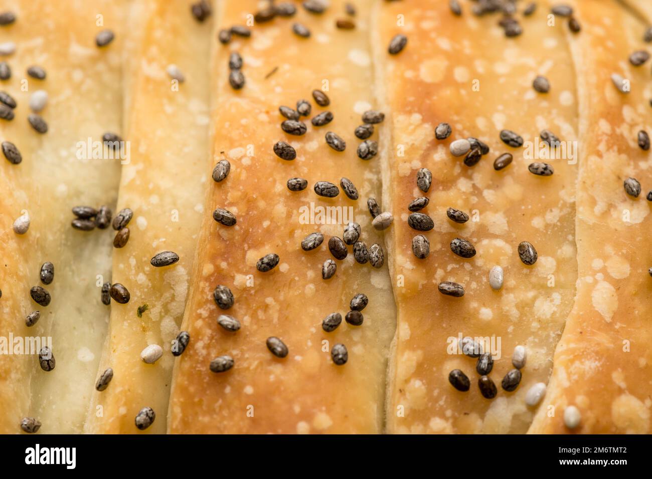 close-up view, vegan wellington, puff pastry, vegan cheese Stock Photo ...