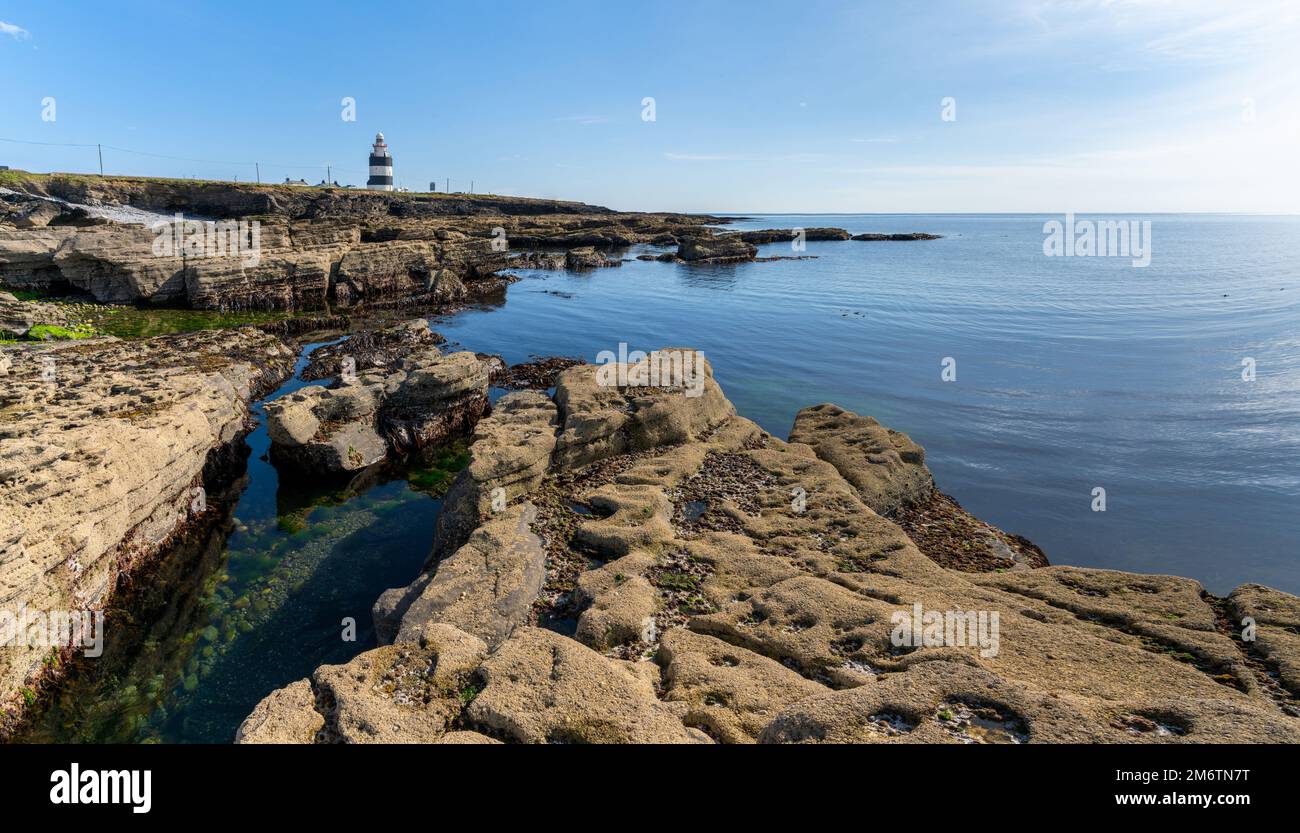 Panorama landscape of Hook Head and the historic lighthouse County ...