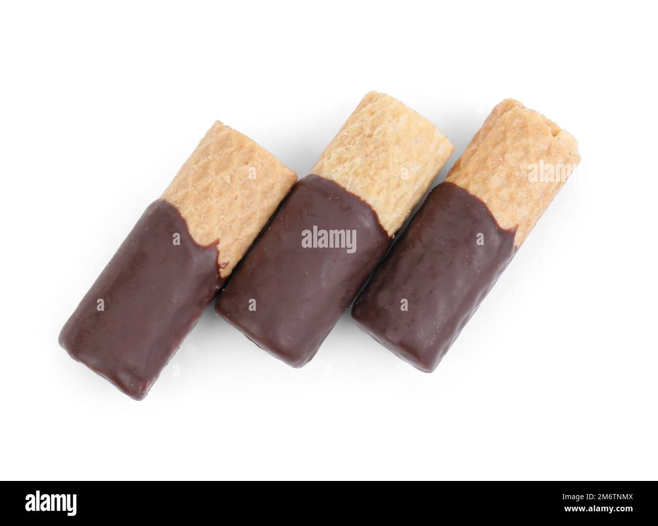 Tasty chocolate wafer rolls isolated on white background Stock Photo ...