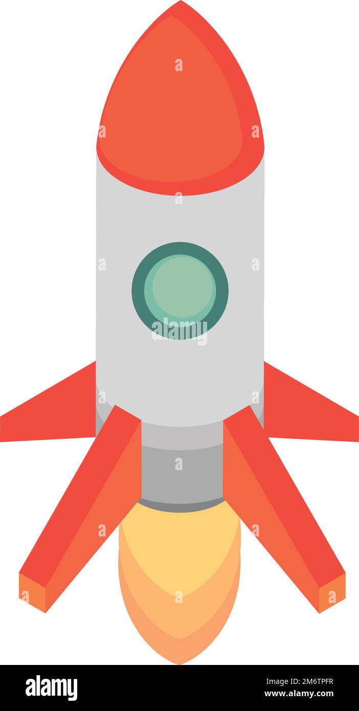 Rocket ship icon isometric Stock Vector Images - Alamy