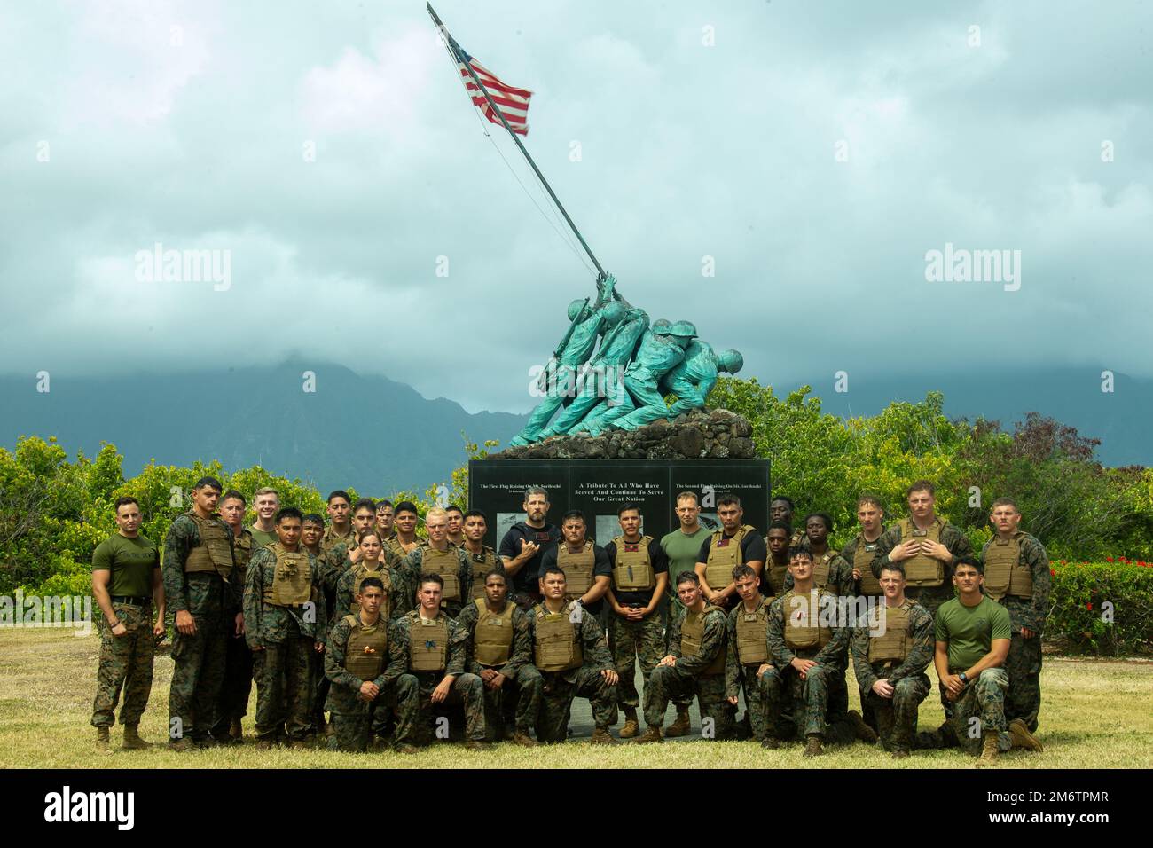 U.S. Marines pose for a group photo during the culminating event of a ...