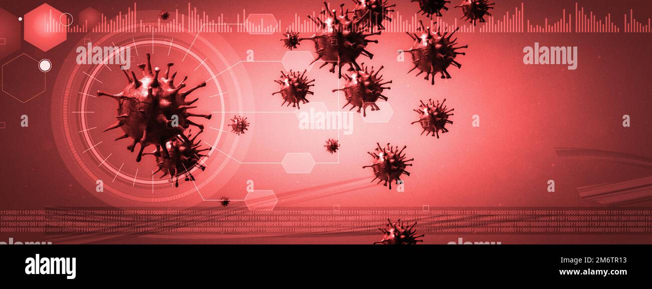 Corona virus background, pandemic risk concept. 3D illustration Stock ...