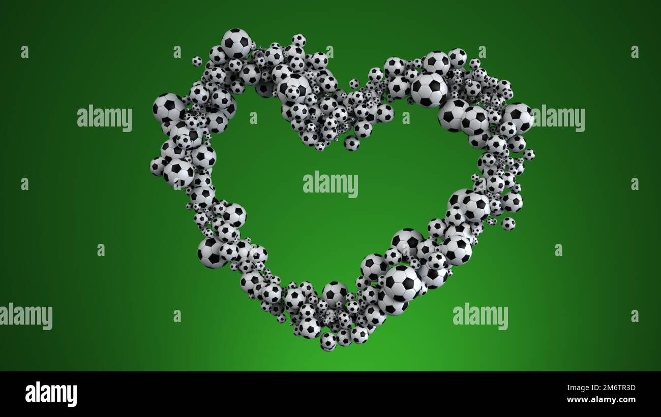 Heart football soccer ball illustration hi-res stock photography and ...