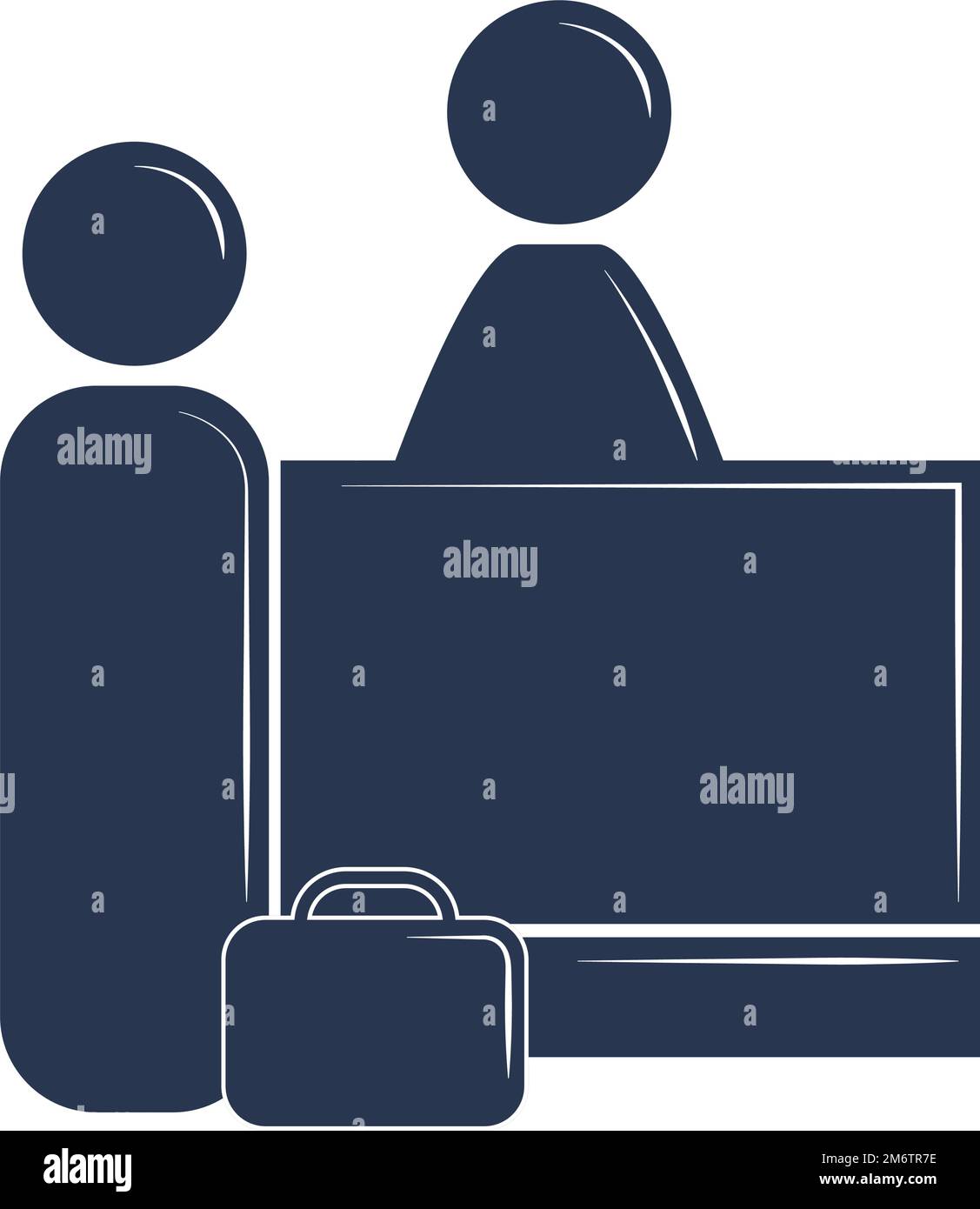 airport counter service Stock Vector Image & Art - Alamy