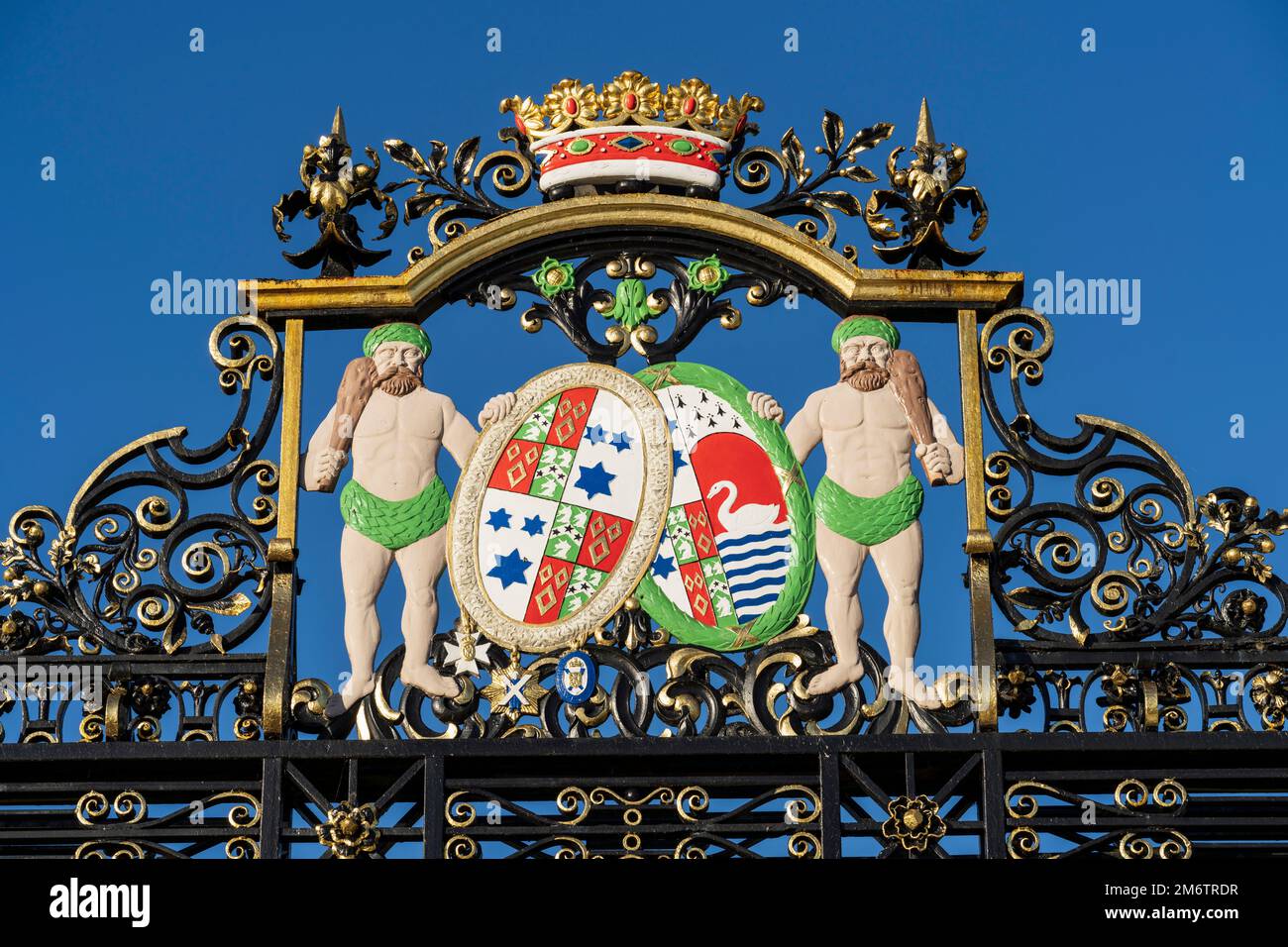 The heraldic escutcheon of the Innes-Kerr family, Dukes of Roxburghe ...