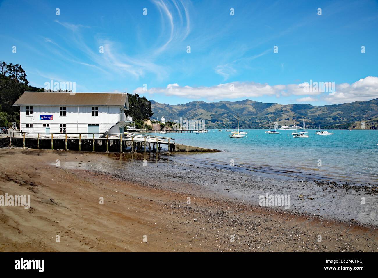 Akaroa harbour new zealand hi-res stock photography and images - Alamy