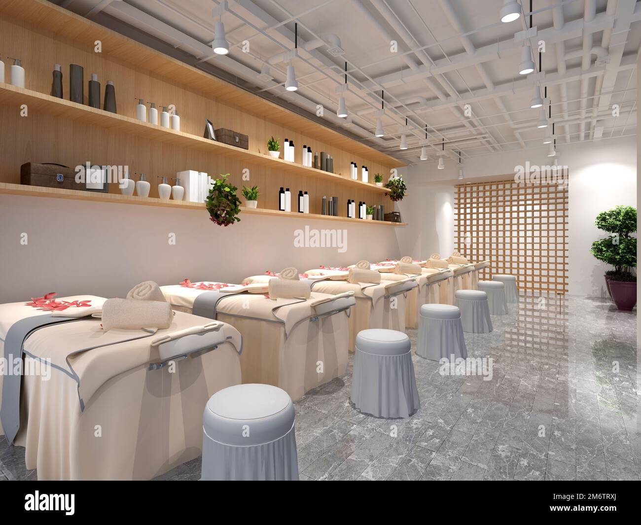 3d render of beauty massage spa saloon Stock Photo - Alamy
