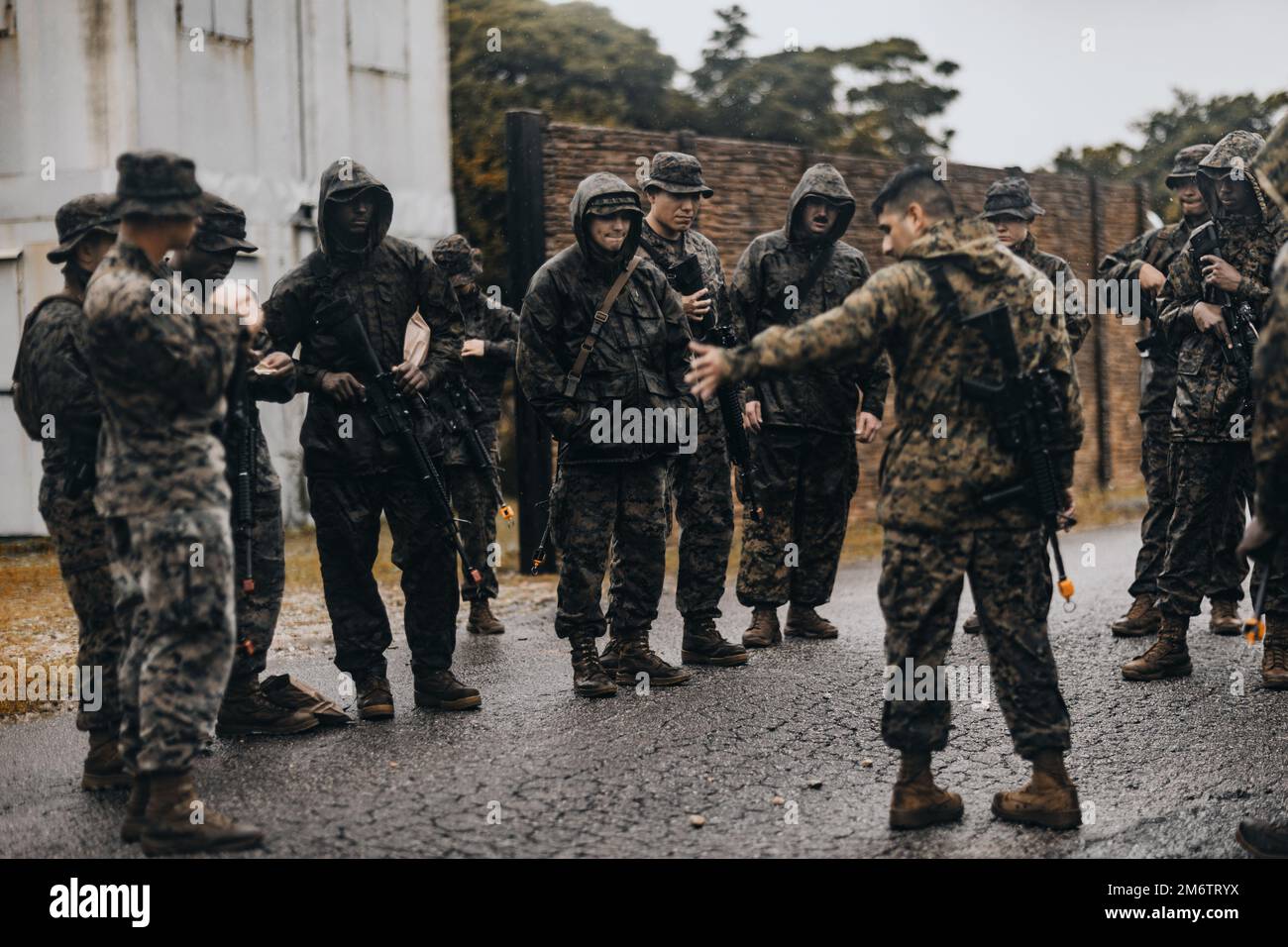 U.S. Marines with Marine Air Support Squadron (MASS) 2 conduct a convoy ...