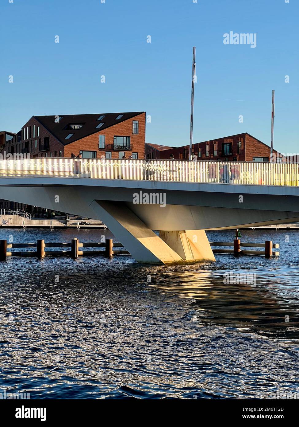 Inderhavnsbroen (Inner Harbour Bridge) in the modern harbor district of ...