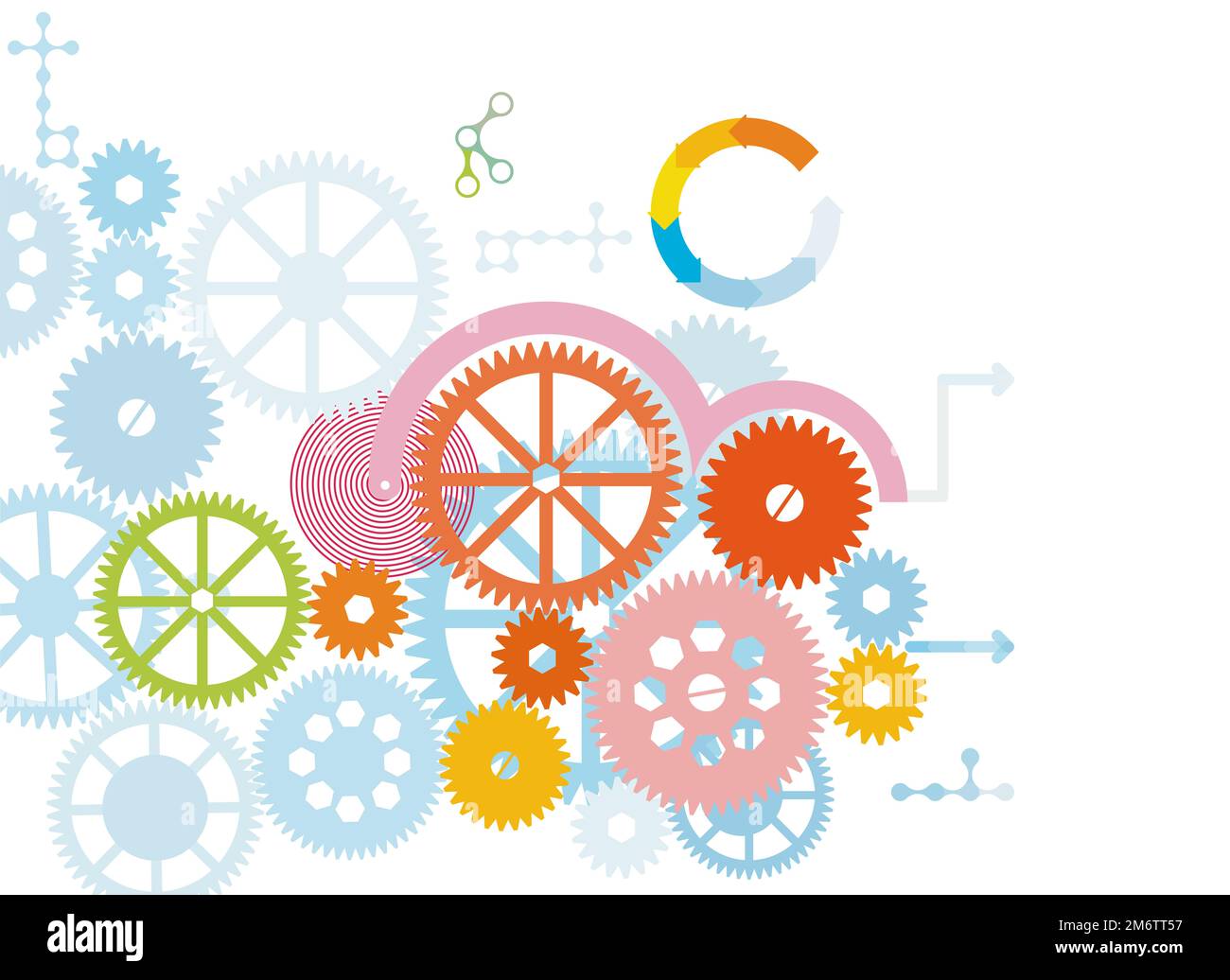 Technology and engineering concept, abstract technology isolated on ...