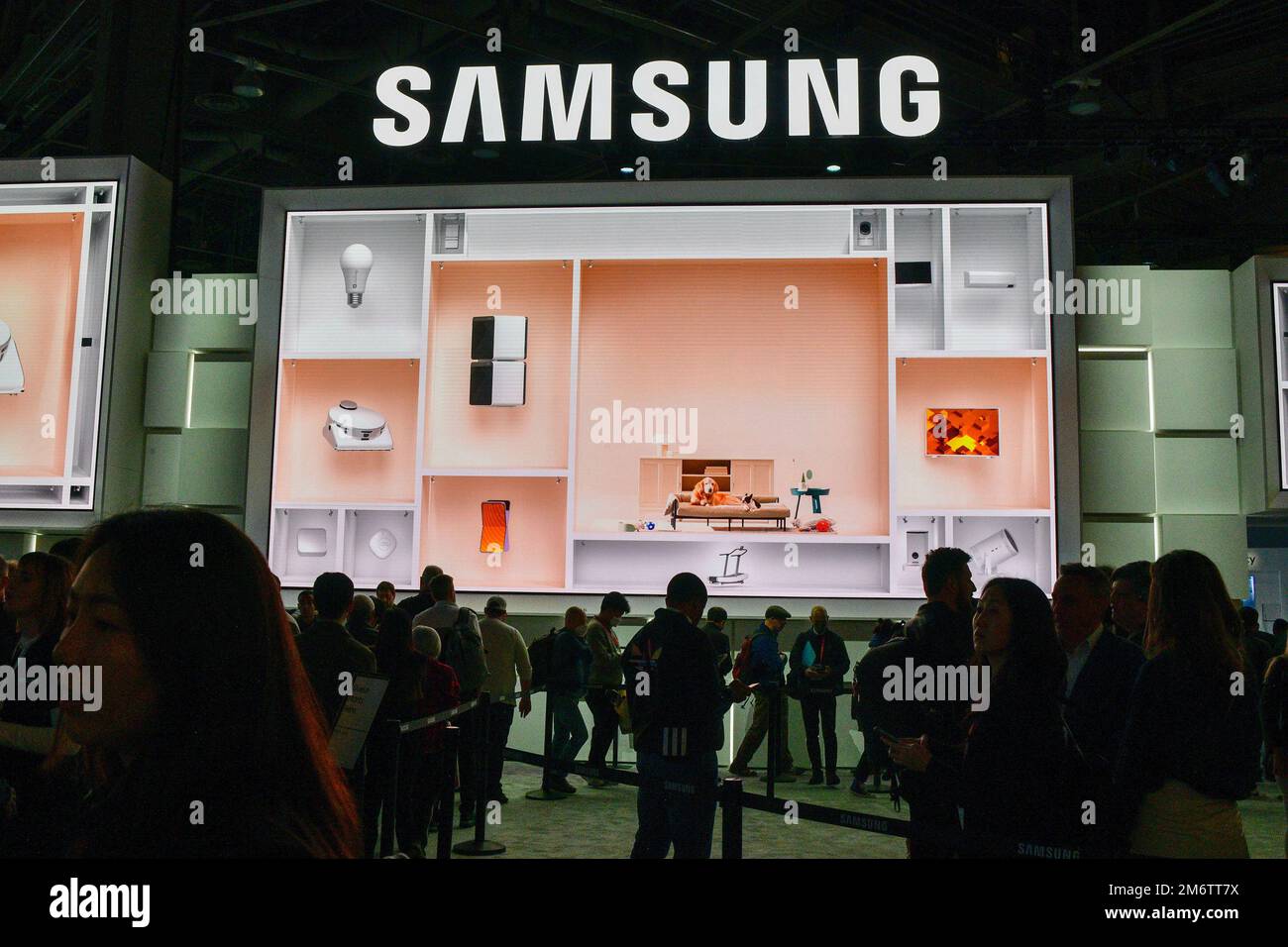 Las Vegas, NV, USA. 5th Jan, 2023. View of the Samsung booth at CES ...
