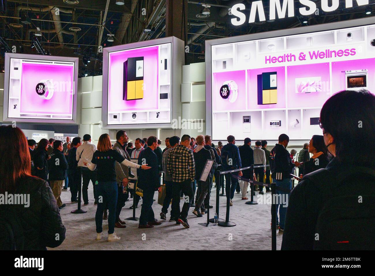 Las Vegas, NV, USA. 5th Jan, 2023. View of the Samsung booth at CES ...