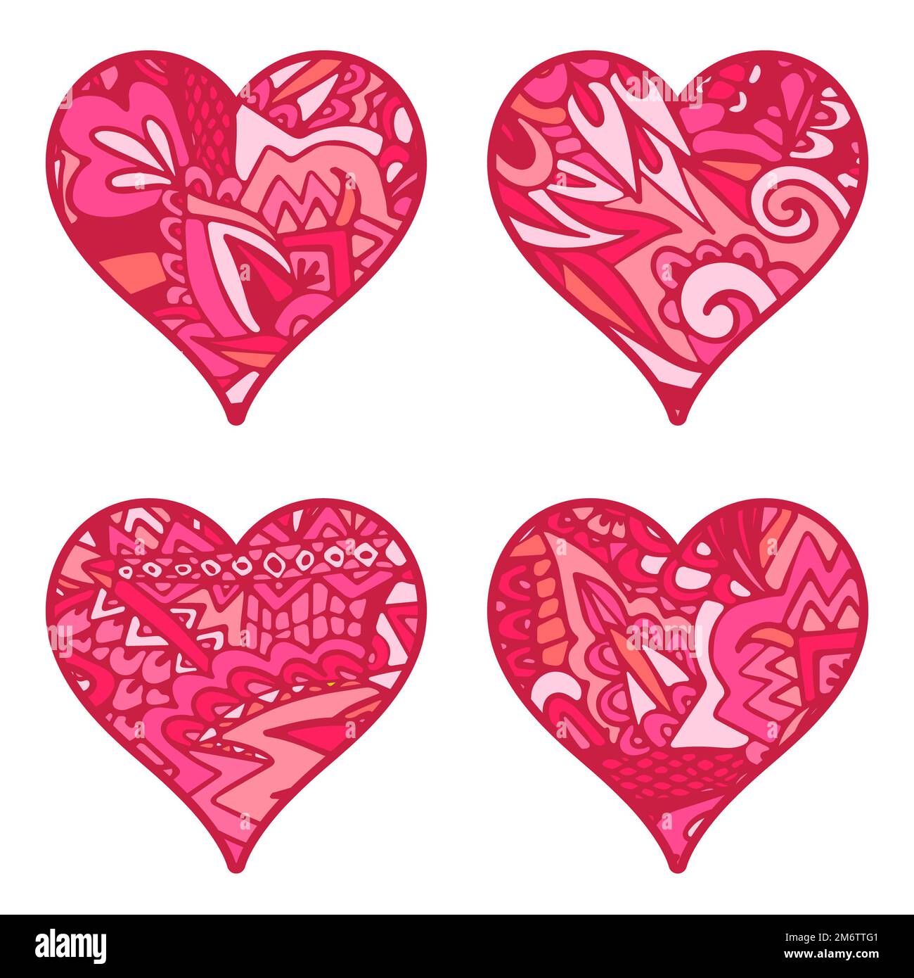 Mandala heart illustration hi-res stock photography and images - Alamy