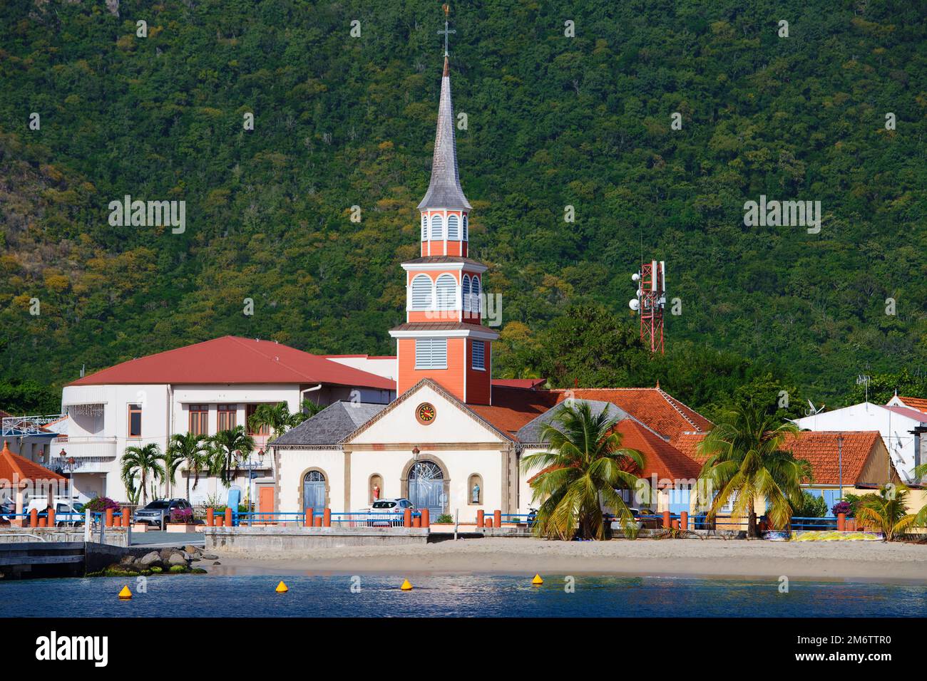Martinique island , the picturesque city curch of Les Anses d Arlet in ...