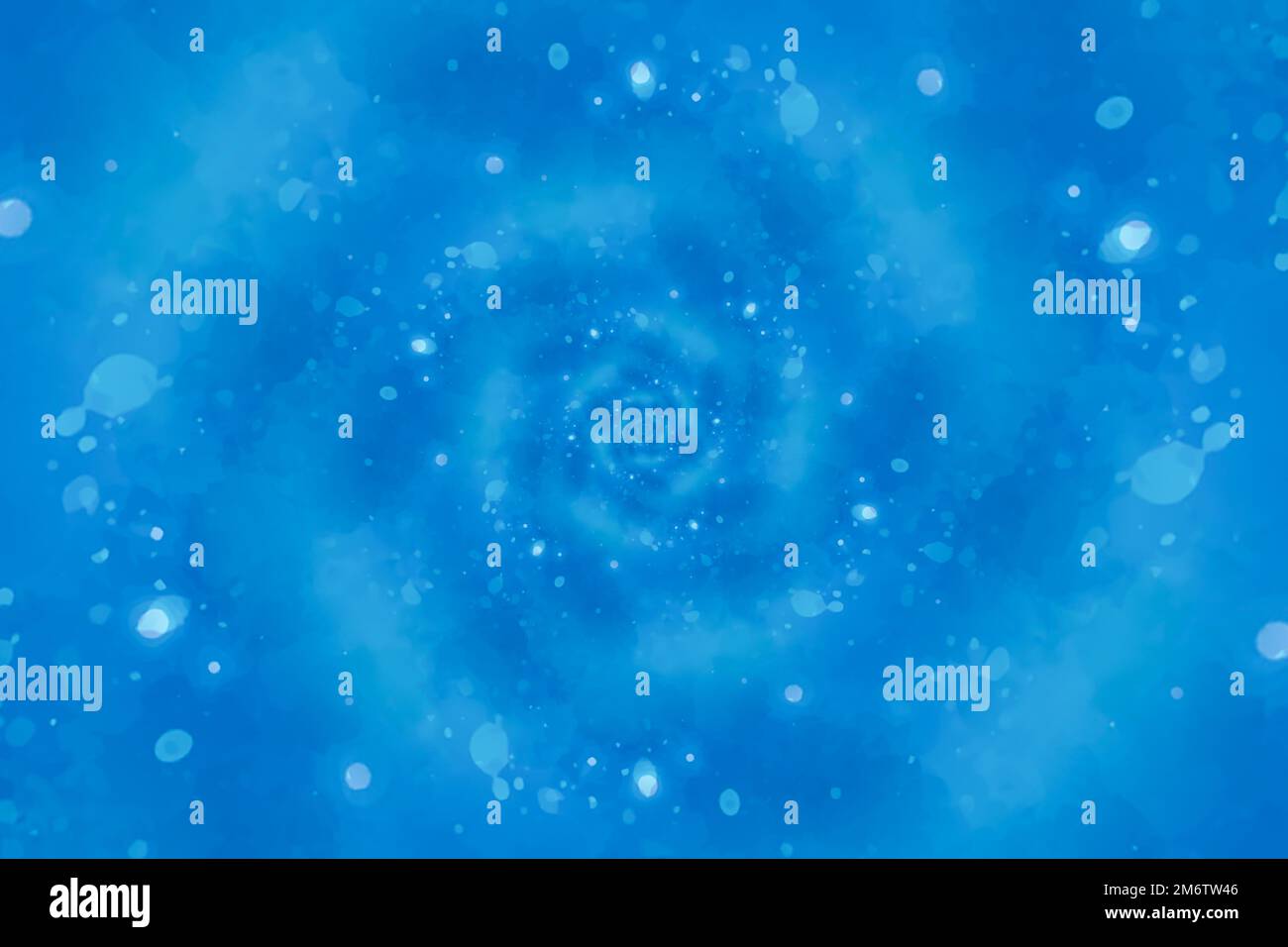 Starry blue background with optical spiral and futuristic design Stock ...