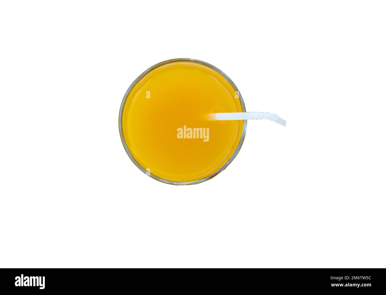 Summer drink - freshly squeezed orange juice in a glass with a straw ...