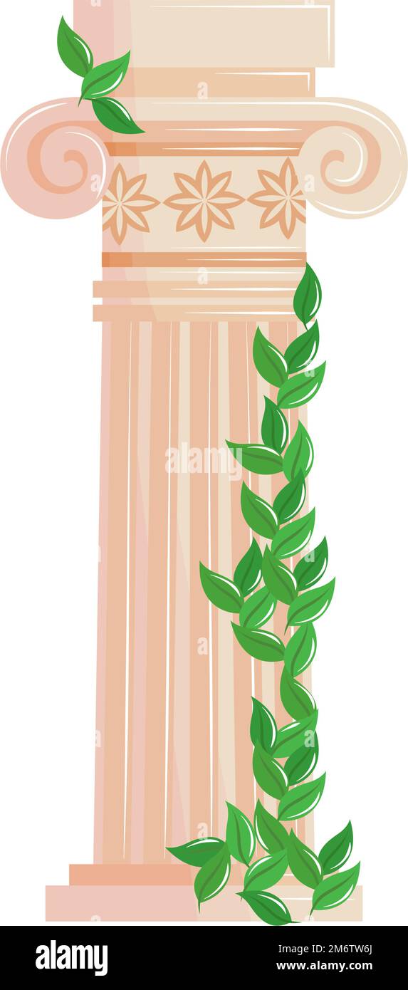 column with branch greek culture Stock Vector Image & Art - Alamy
