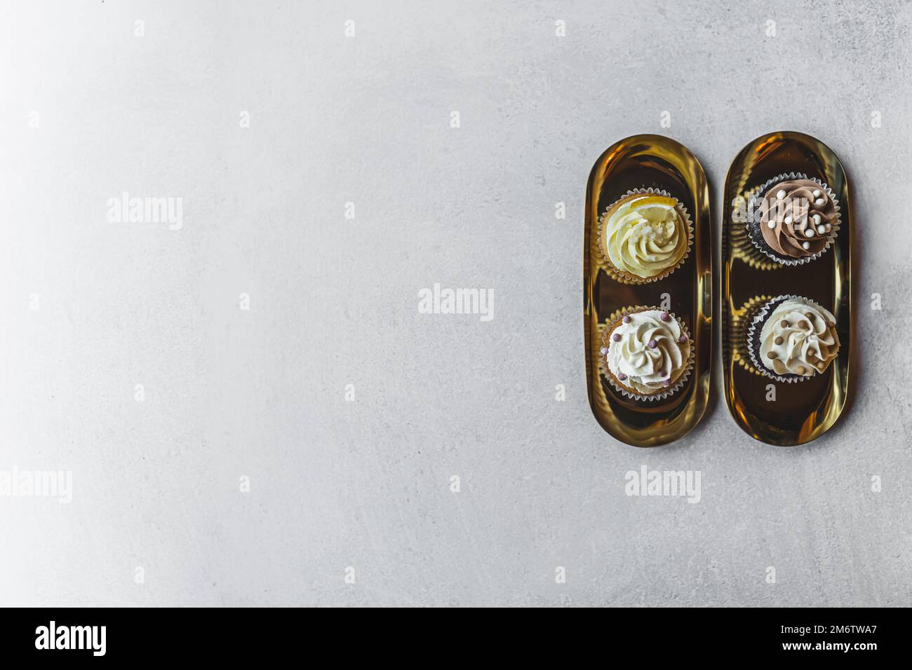 High angle tasty cupcakes hi-res stock photography and images - Alamy