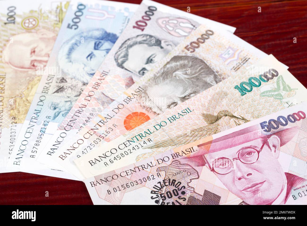 Old Brazilian money a business background Stock Photo - Alamy