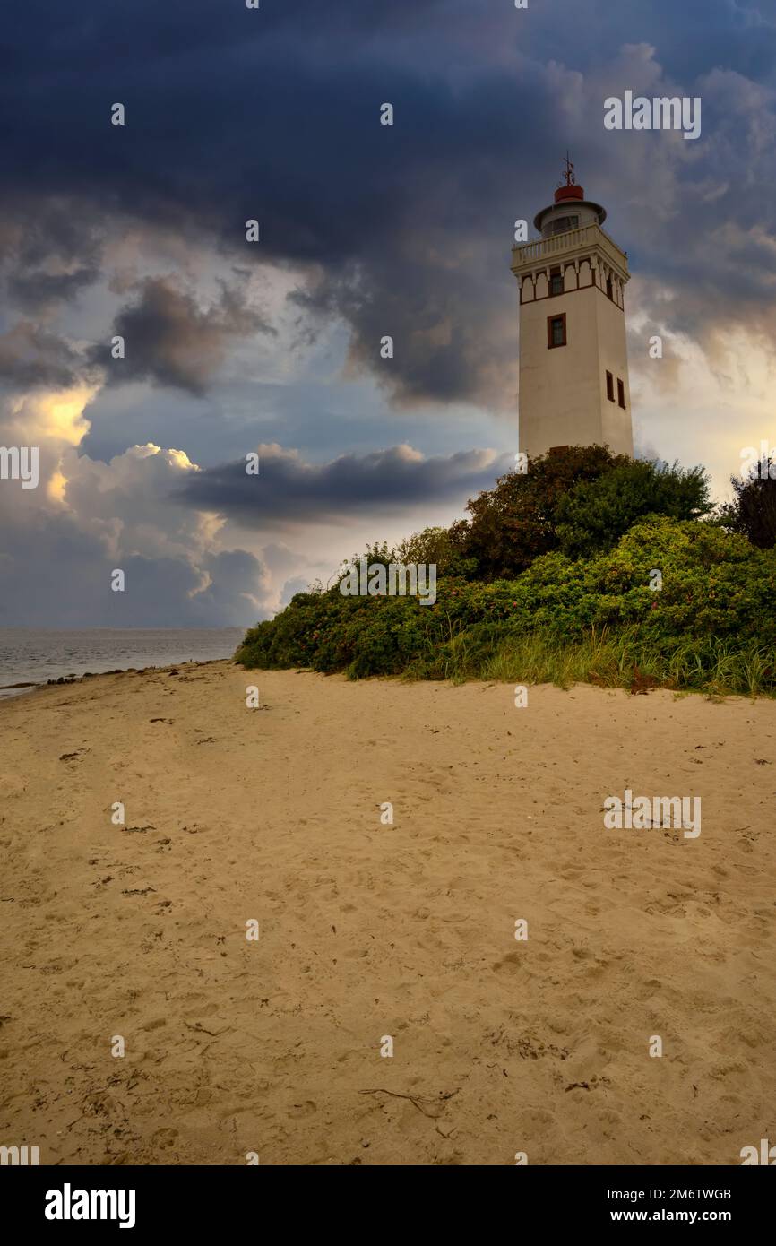 Strib Fyr a lighthouse in Denmark Stock Photo - Alamy