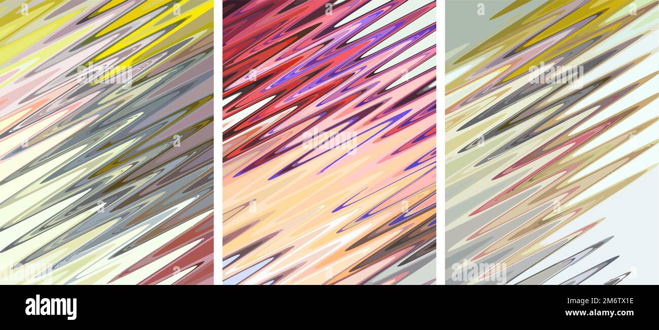 Multicolored diagonal bursts - three options. Beautiful backgrounds for ...