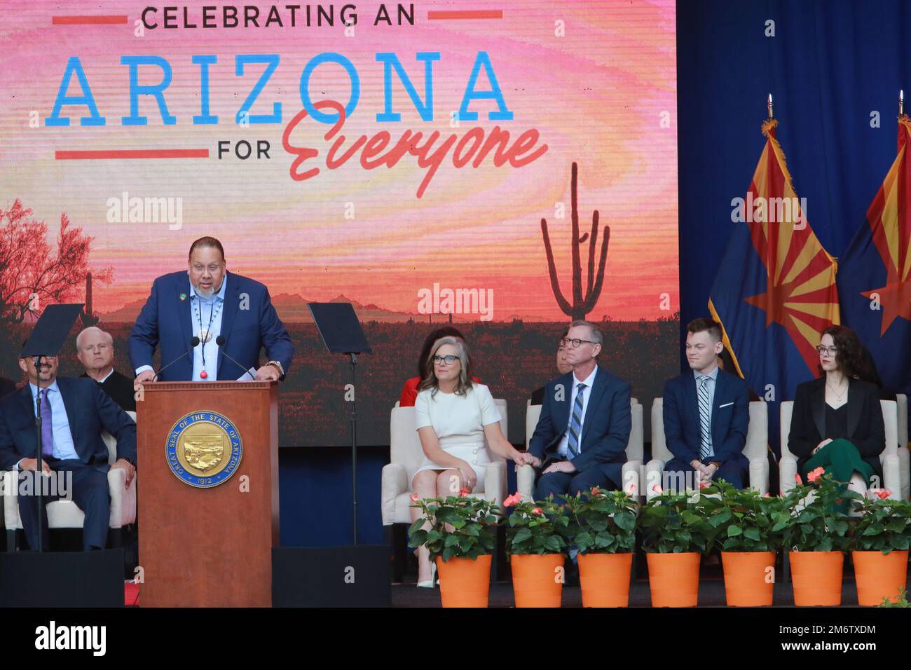Phoenix, Arizona on January 5, 2022. Governor Stephen Roe Lewis gives ...