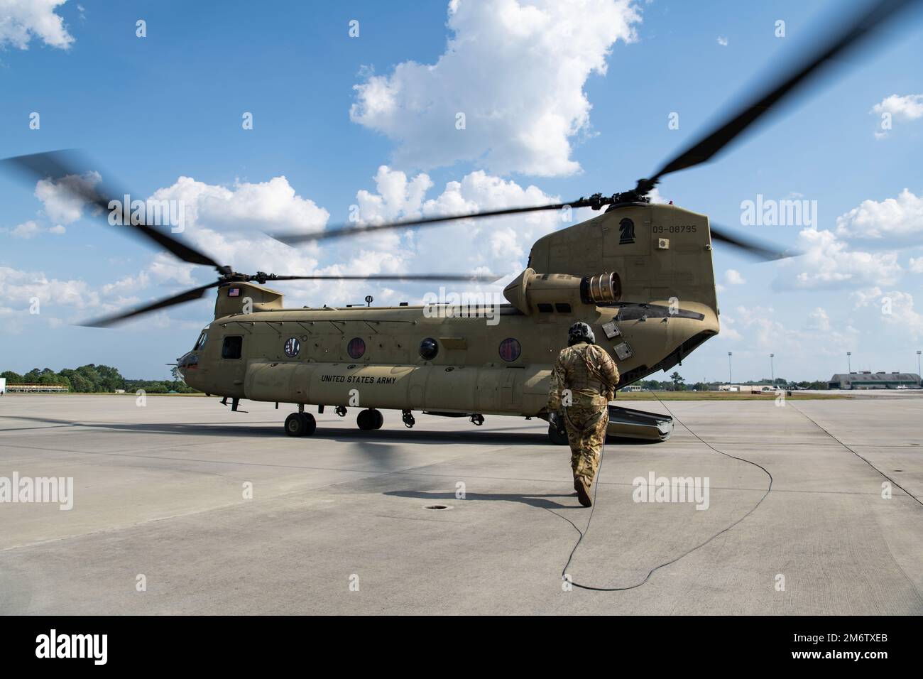 U.S. Army Sgt. Jameson Little, a flight engineer with the Detachment 1 ...