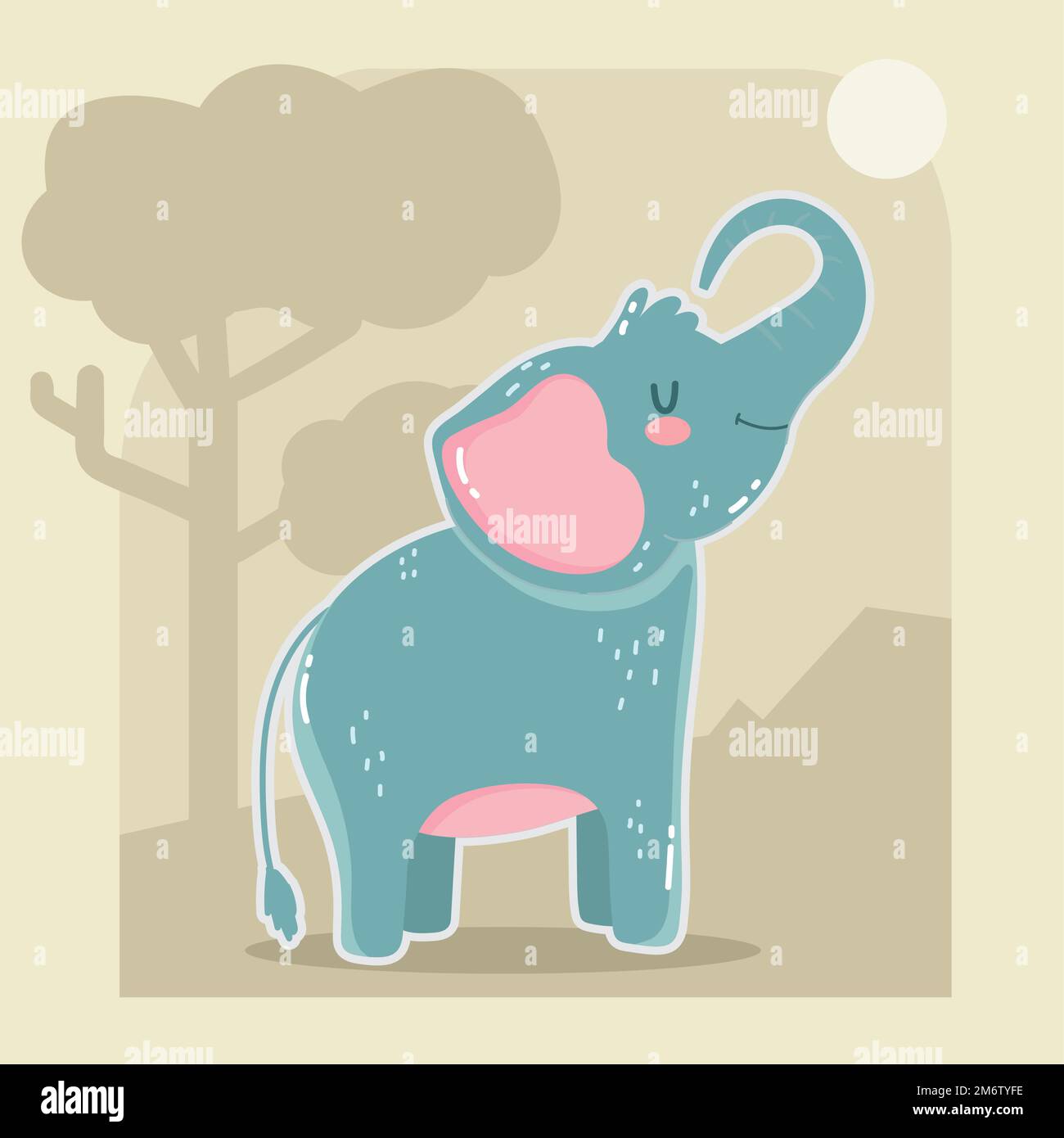 elephant jungle animal Stock Vector Image & Art - Alamy