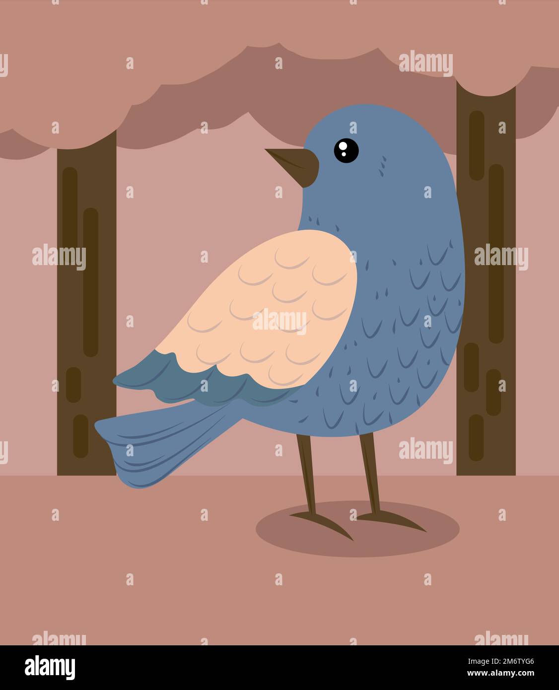 bird in the forest Stock Vector Image & Art - Alamy