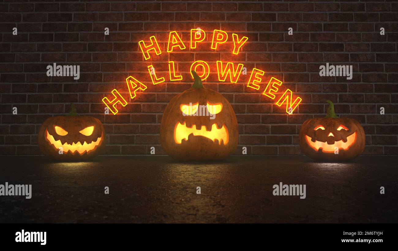 Happy Halloween Autumn Foliage Stock Photo - Alamy