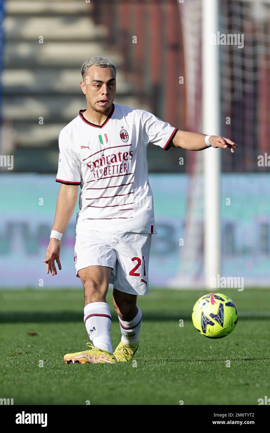 Sergino Dest of AC Milan during the Serie A football match between US ...
