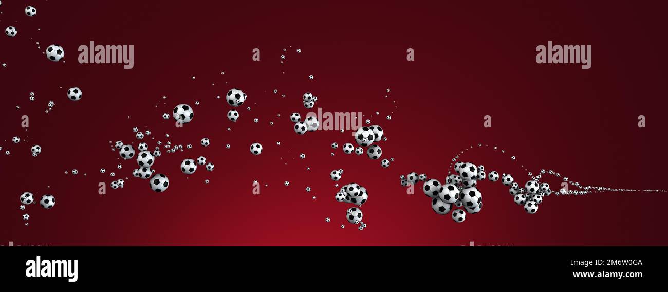 Red Football Header Stock Photo - Alamy